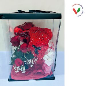 ΑΡΚΟΥΔΑΚΙ ΑΠΟ ΤΡΙΑΝΤΑΦΥΛΛΑ ΚΟΚΚΙΝΟ (ROSE BEAR) - louloudiaioannina.com